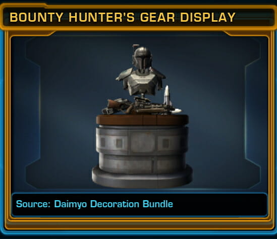 Bounty Hunter’s Gear Display