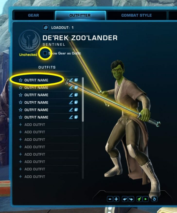 SWTOR Outfitter Guide