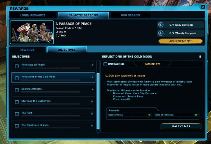 SWTOR Galactic Seasons Guide and Rewards – Season 5, 2023