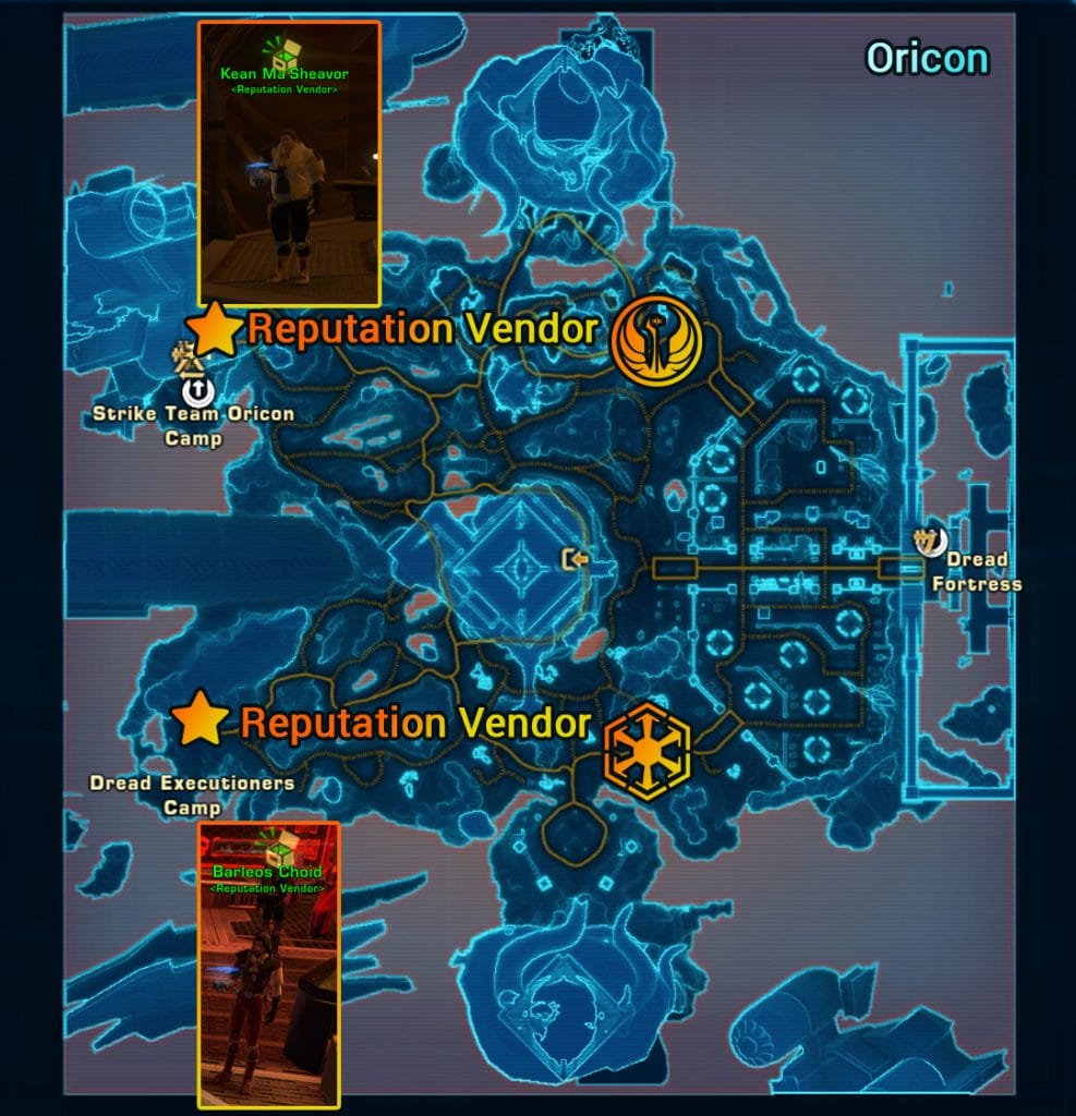 SWTOR Oricon Reputation and Daily Area Guide