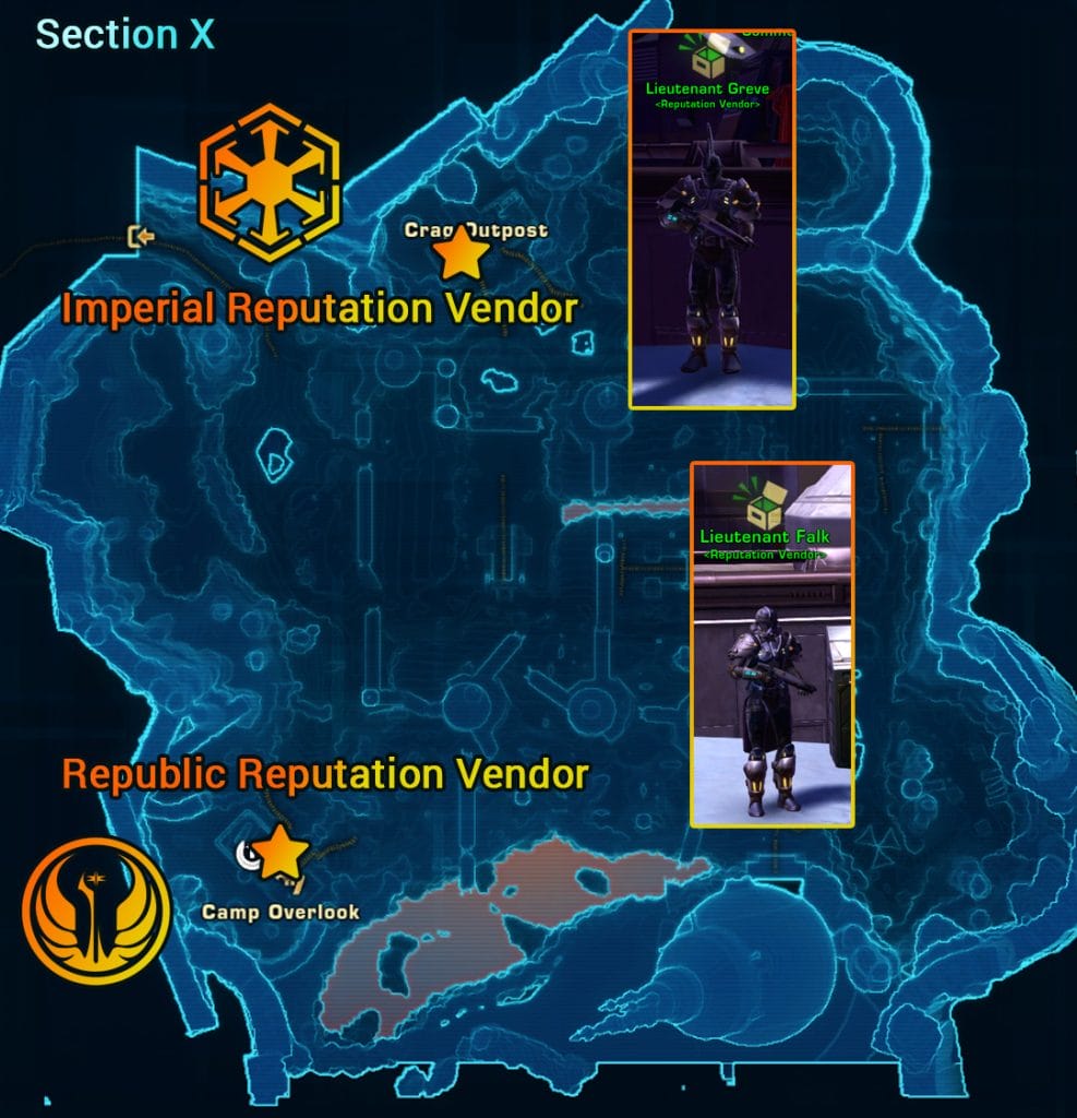 SWTOR Section X Reputation and Daily Area Guide