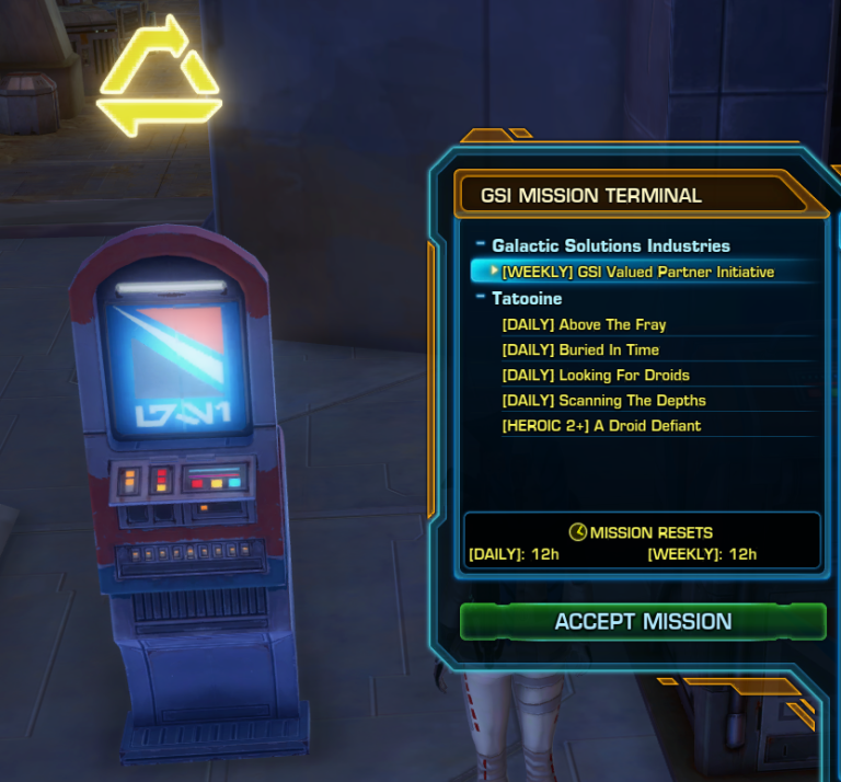 SWTOR GSI Reputation Guide
